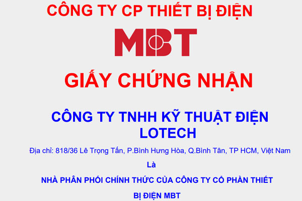 Lotech Phân Phối Máy Biến Áp MBT Miền Nam